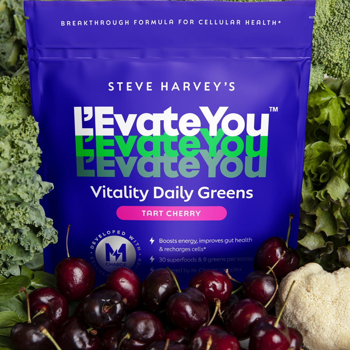 Vitality Daily Greens Powder - Tart Cherry - L'Evate You